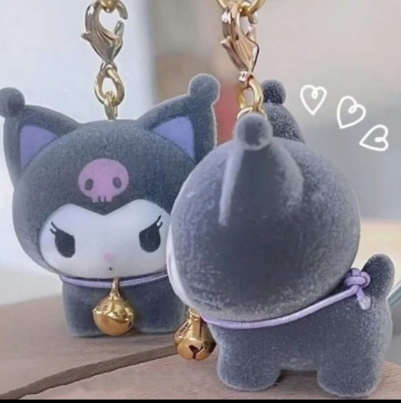 Sanrio | Accessories | Kuromi Flocked Keychain | Poshmark